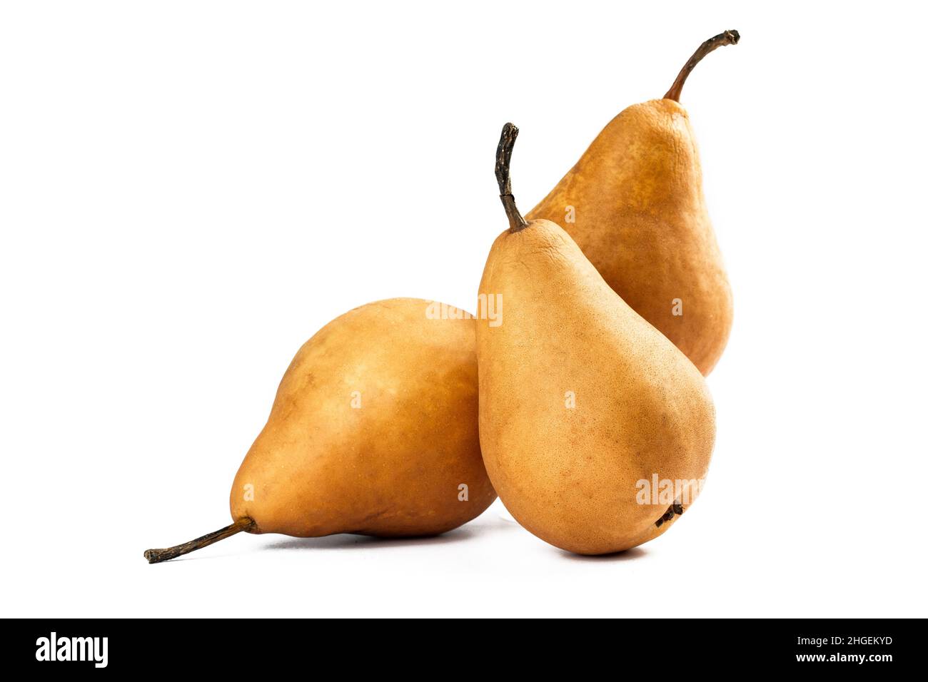 Pears. Yellow ripe and juicy pears isolated on white background. Part ...