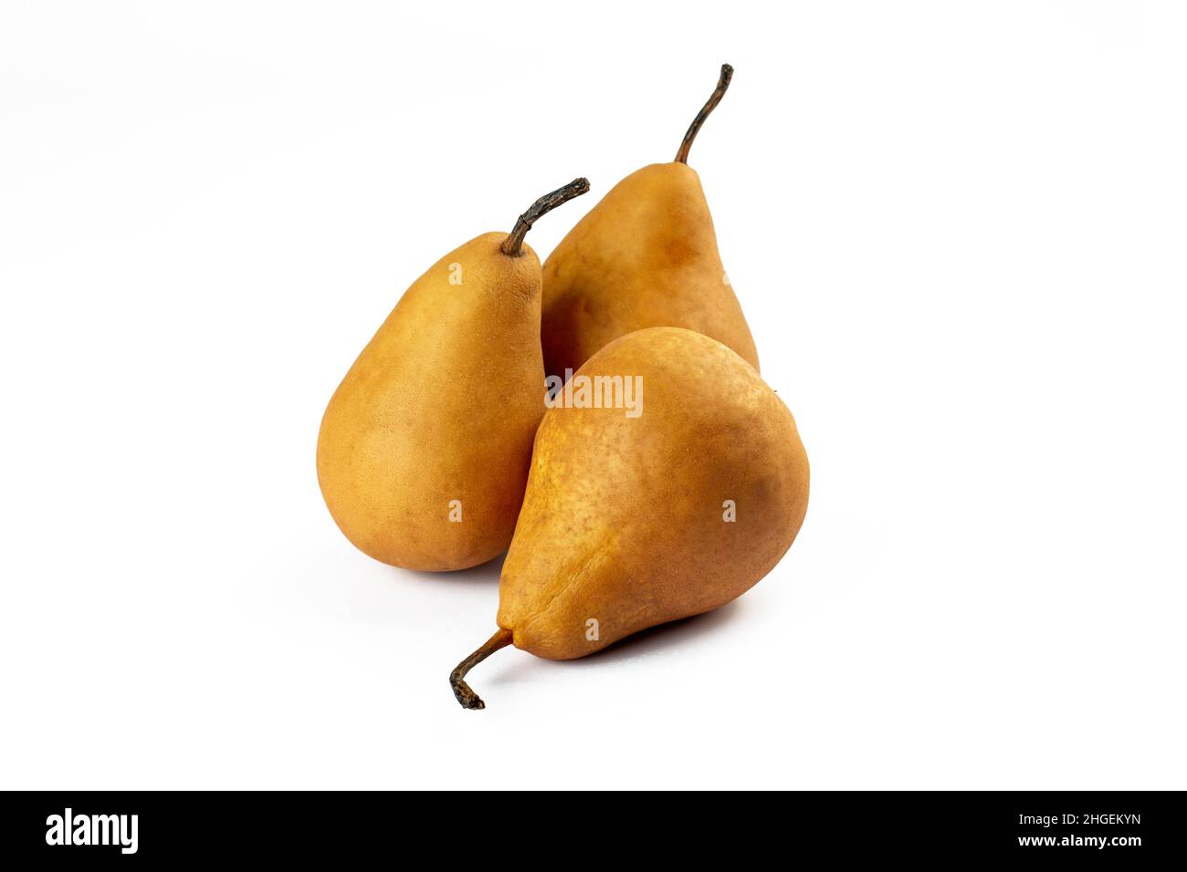 Pears. Yellow ripe and juicy pears isolated on white background. Part ...