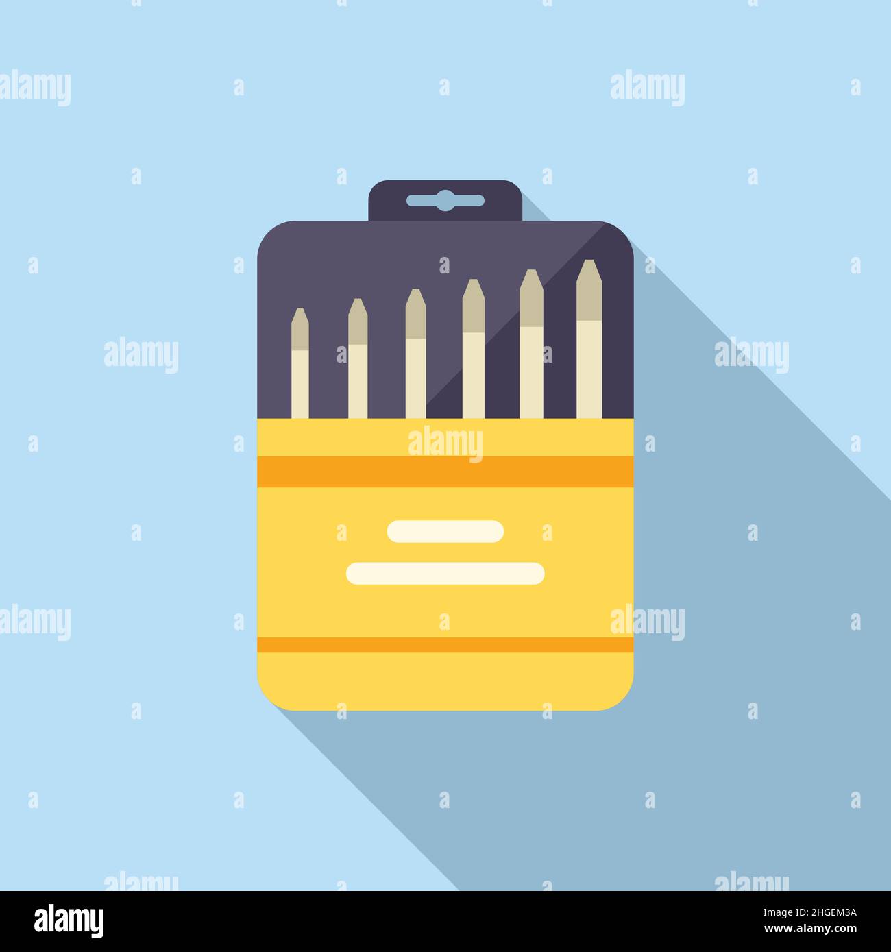 Screwdriver box icon flat vector. Phone repair. Broken tablet Stock ...