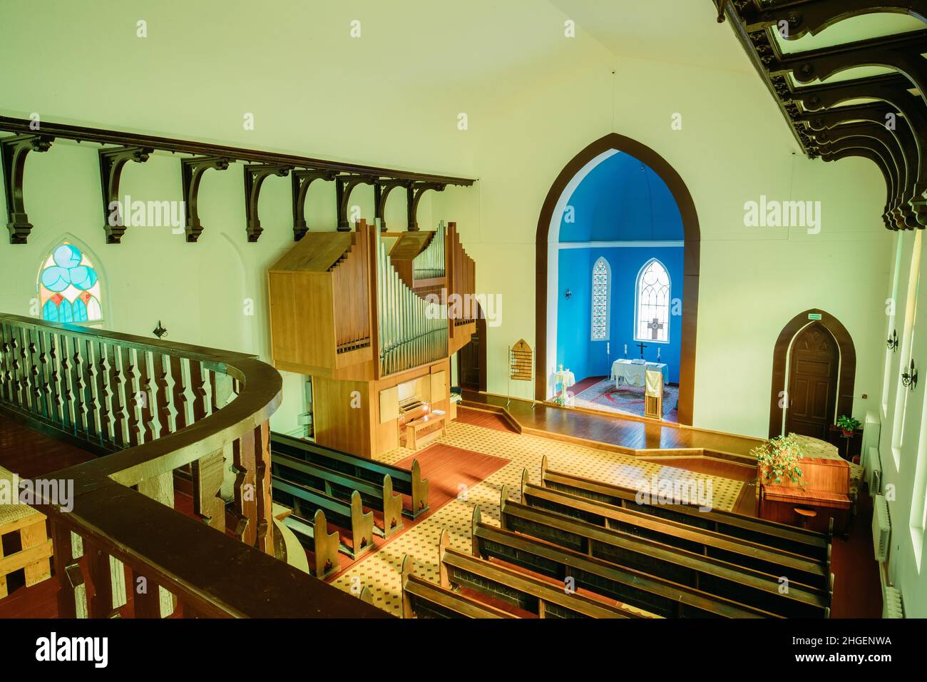 Inside Traditional Protestant Church High Resolution Stock Photography ...