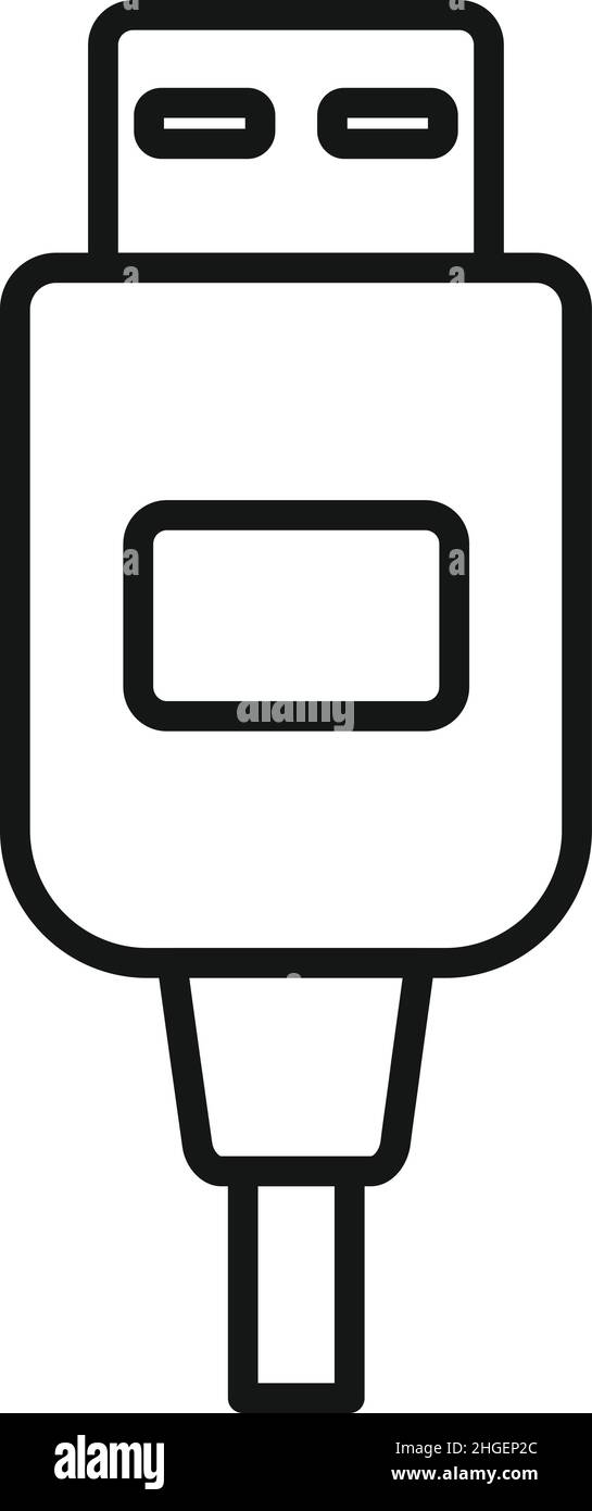 Fix cable icon outline vector. Broken phone. Tablet service Stock ...