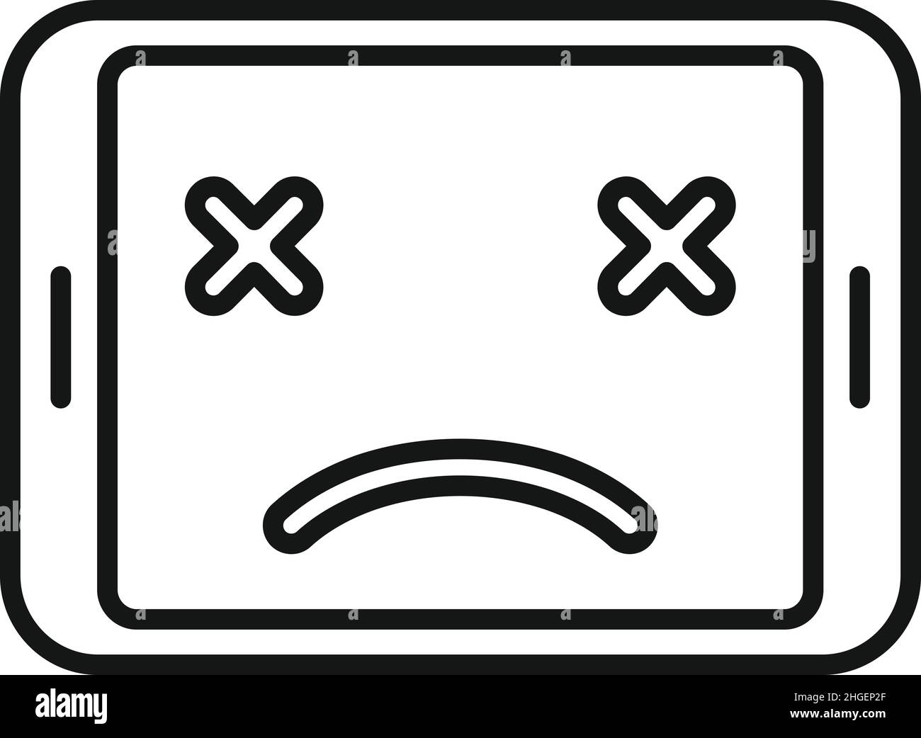 Broken tablet icon outline vector. Repair phone. Service screen Stock ...