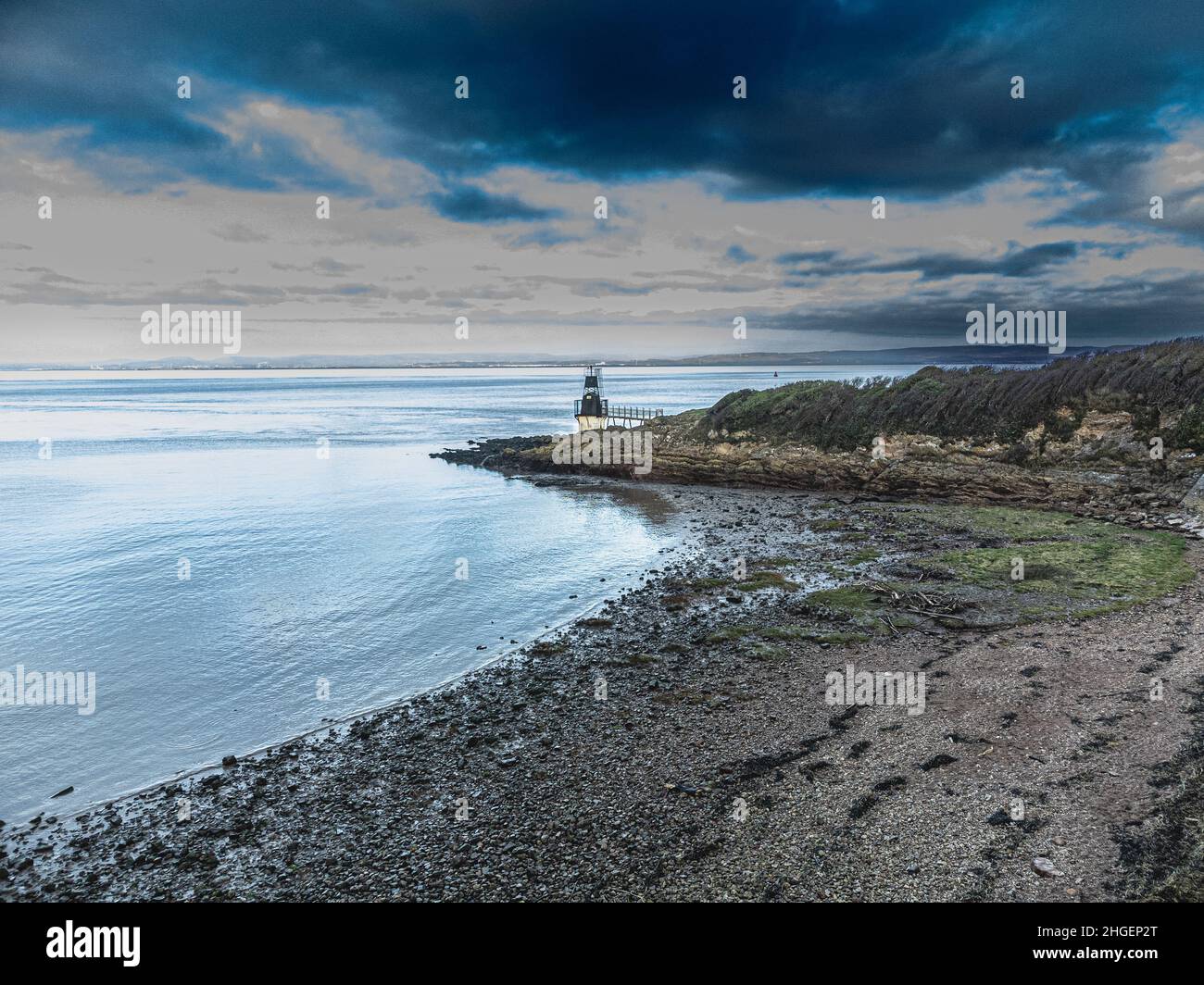 Portishead Battery Point on the Bristol Channel Stock Photo - Alamy