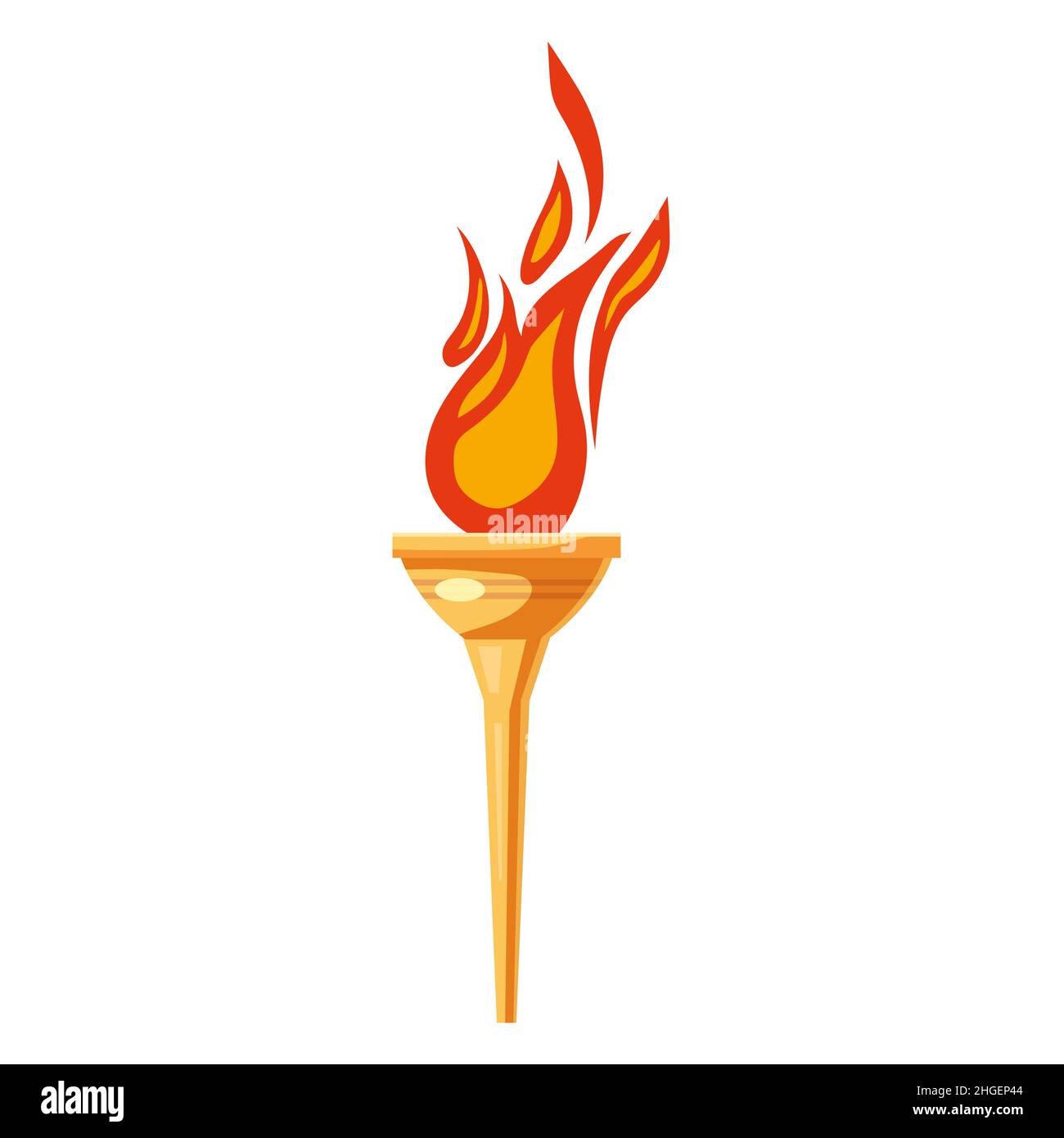 Gold torch medal Stock Vector Images - Alamy
