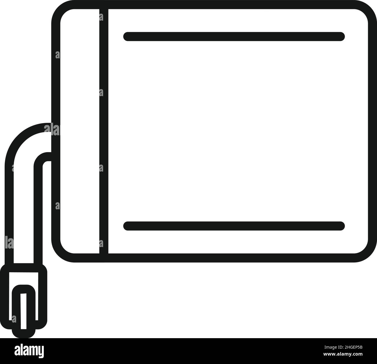 Tablet battery icon outline vector. Service screen. Computer service ...