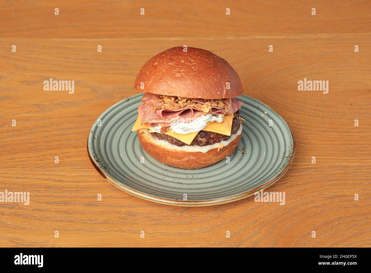 A hamburger (or burger for short) is a food, typically considered a ...