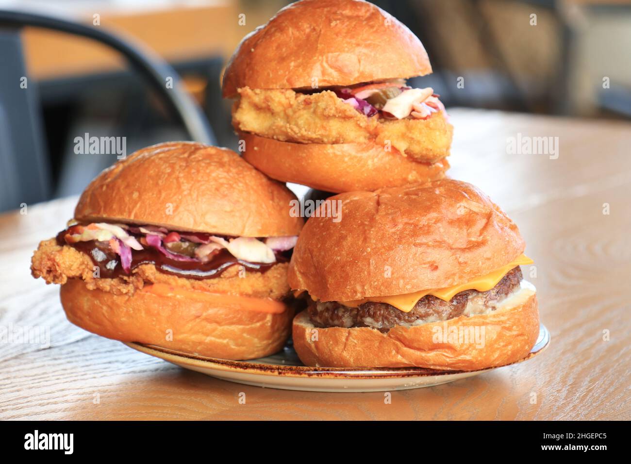A hamburger (or burger for short) is a food, typically considered a ...