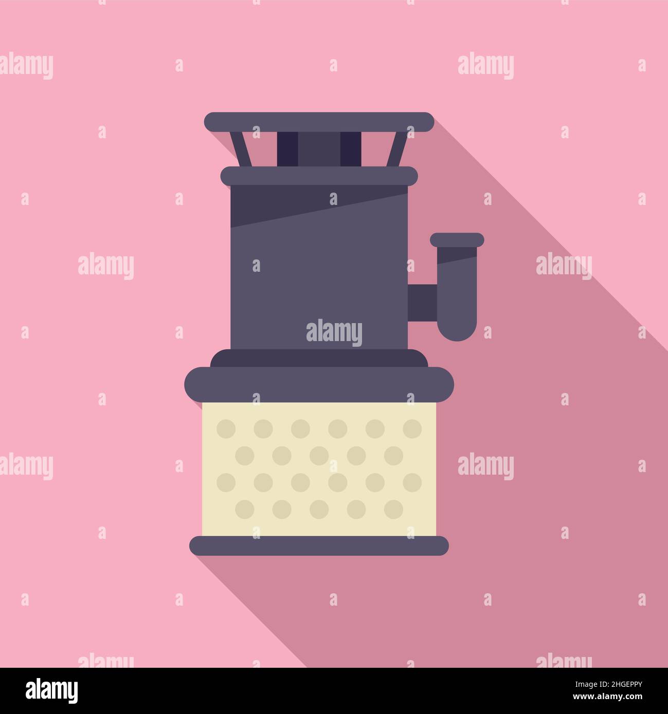 Motor pump icon flat vector. Engine system. Electric compressor Stock ...