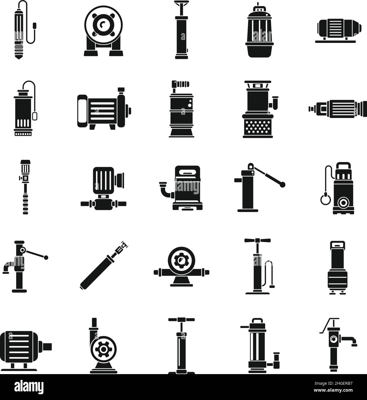 Pump icons set simple vector. Water tank. Station system Stock Vector ...