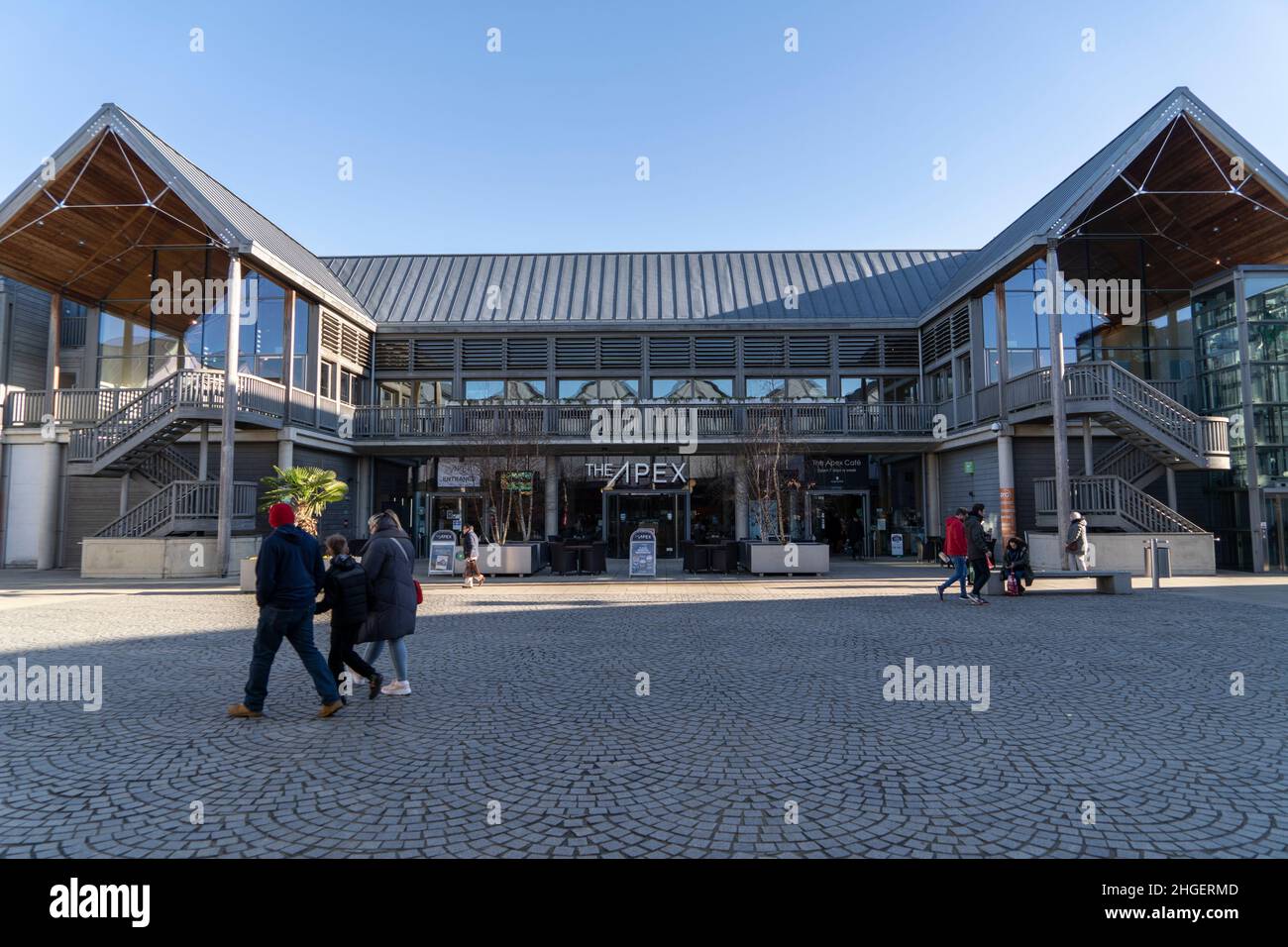 The Ark shopping centre is a modern development in Bury St Edmunds, UK ...
