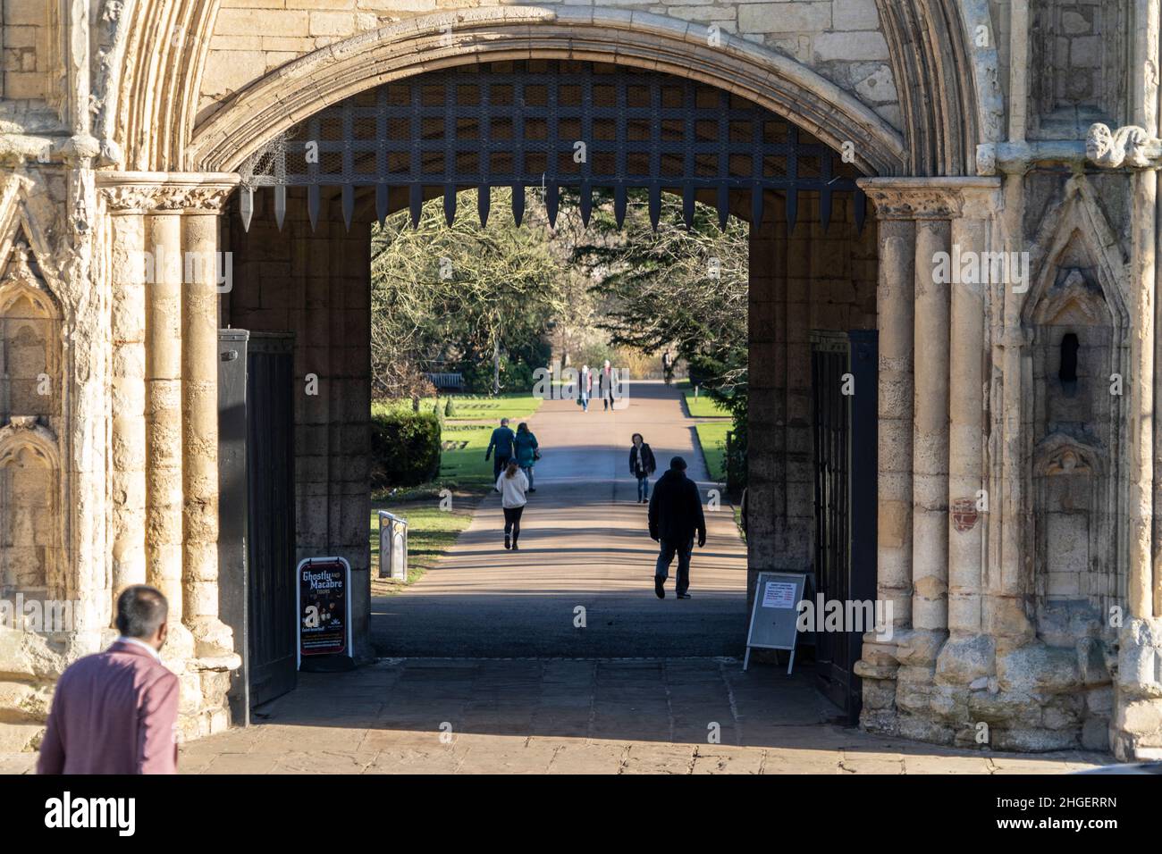 The Abbey Gate in central Bury St Edmunds, UK. 17.01.22 Stock Photo - Alamy