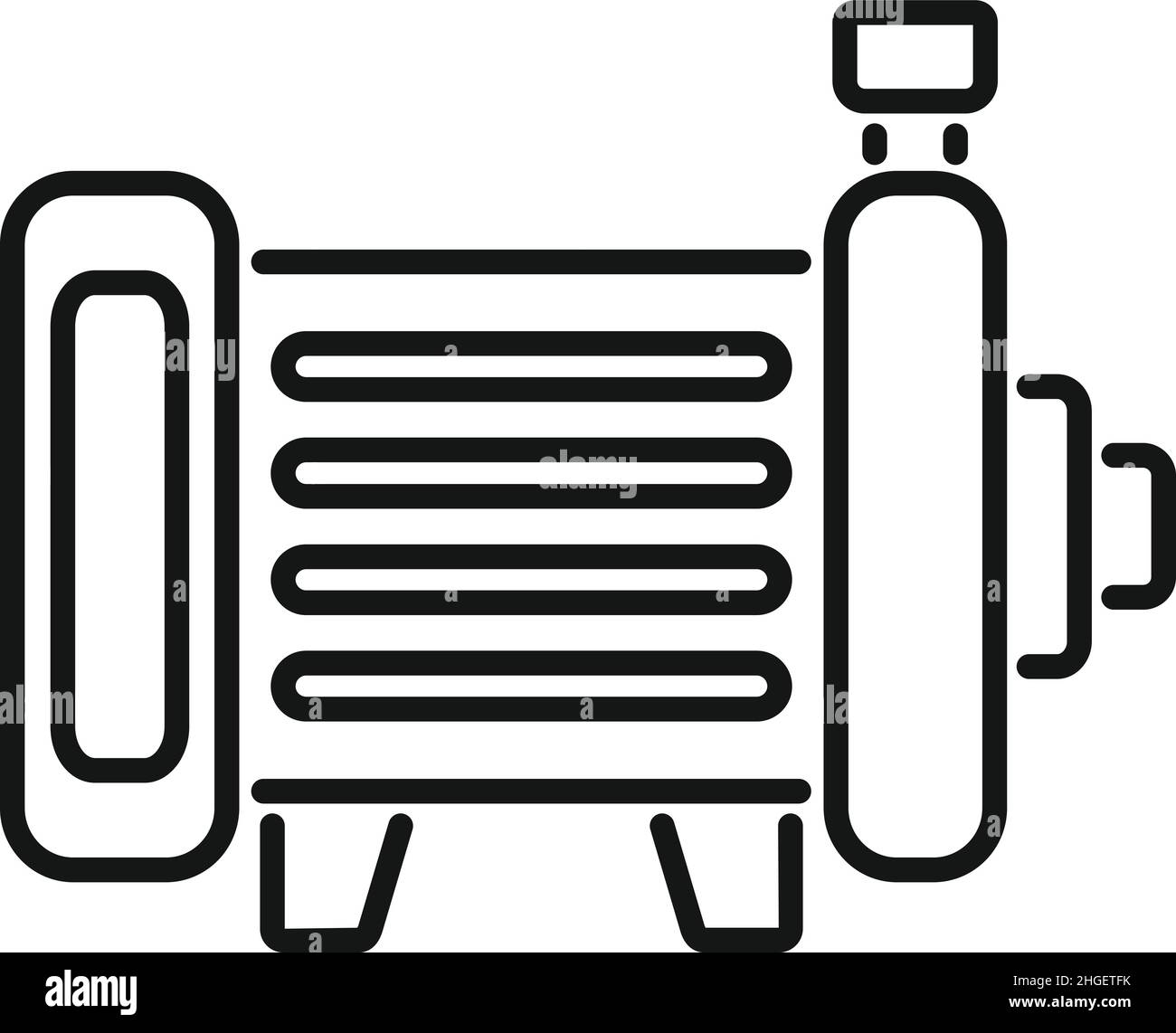 Compressor pump icon outline vector. Motor system. Engine sewage Stock ...