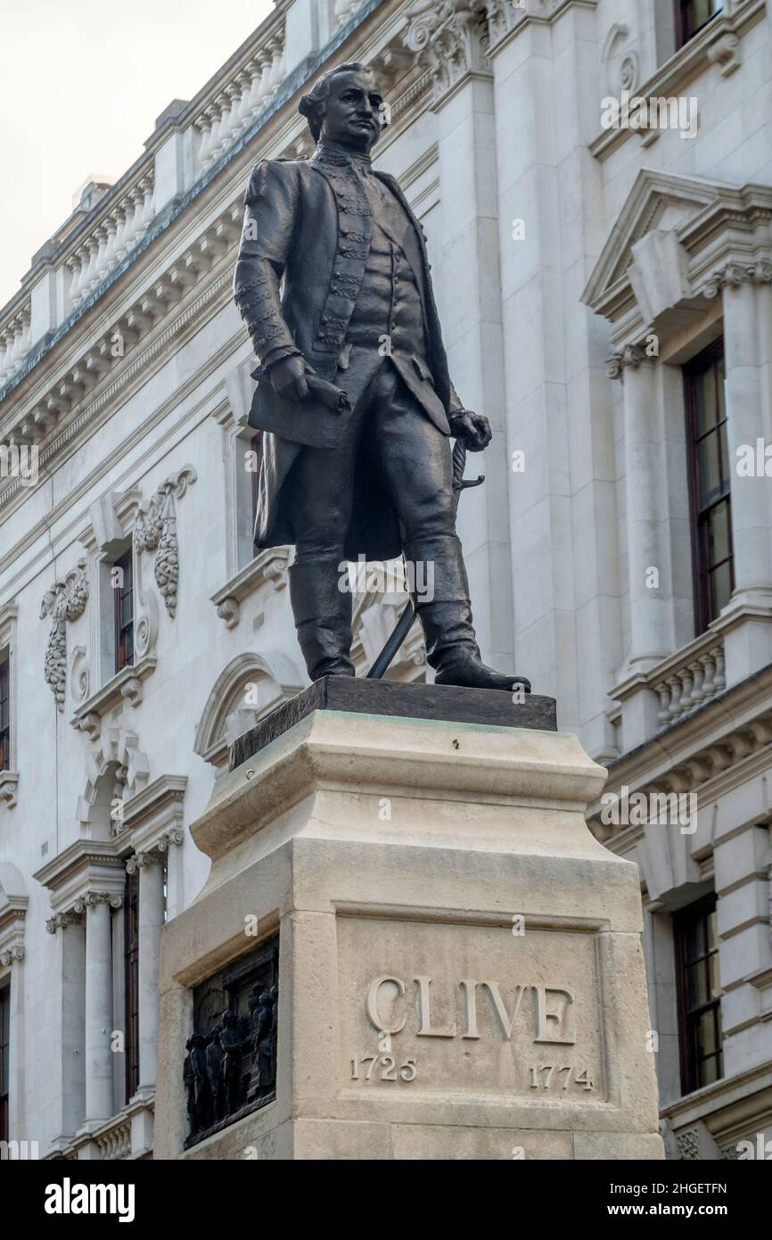 Statue of Robert Clive, King Charles St, Westminster Stock Photo - Alamy