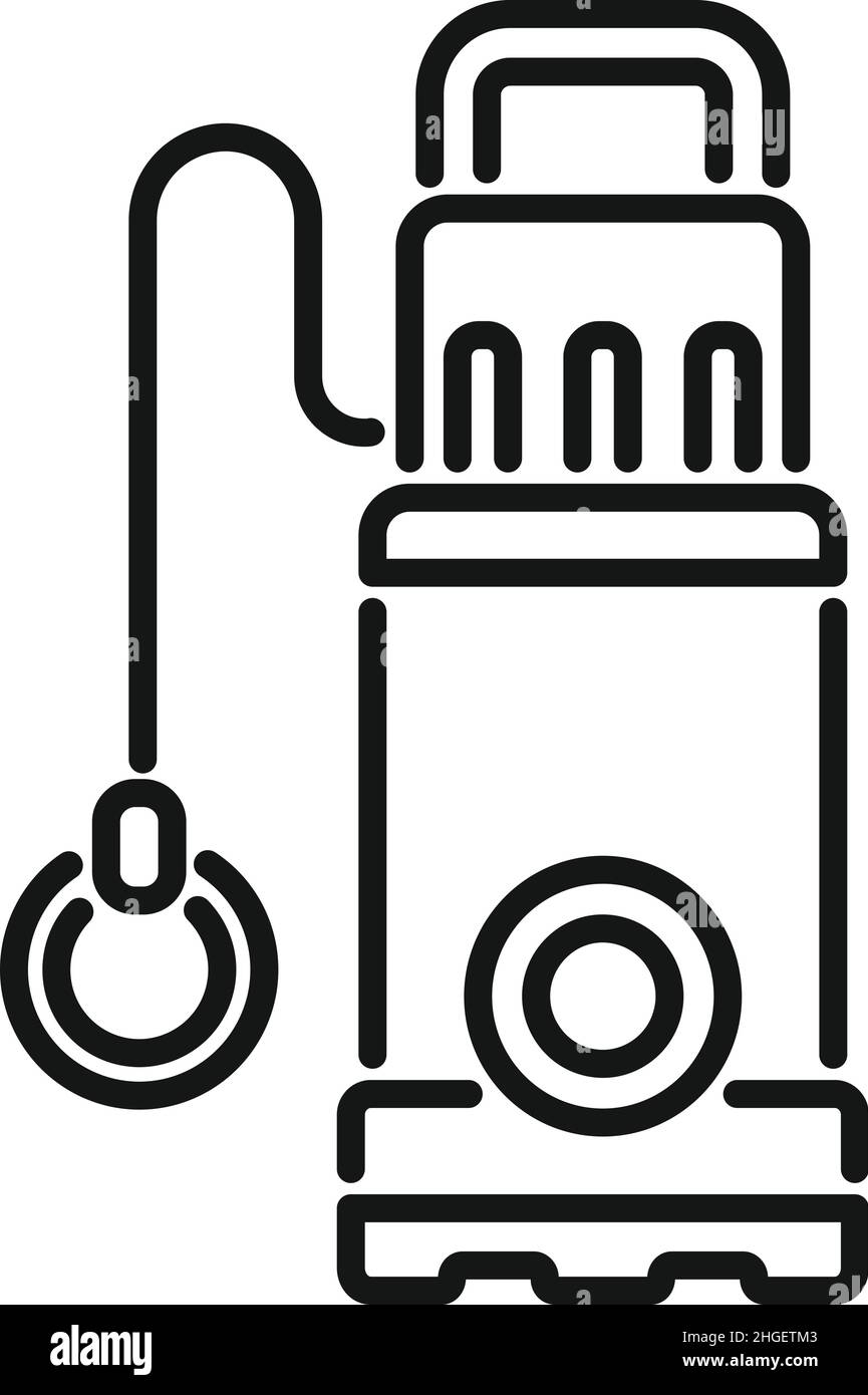 Machine pump icon outline vector. Water system. Engine electric Stock ...