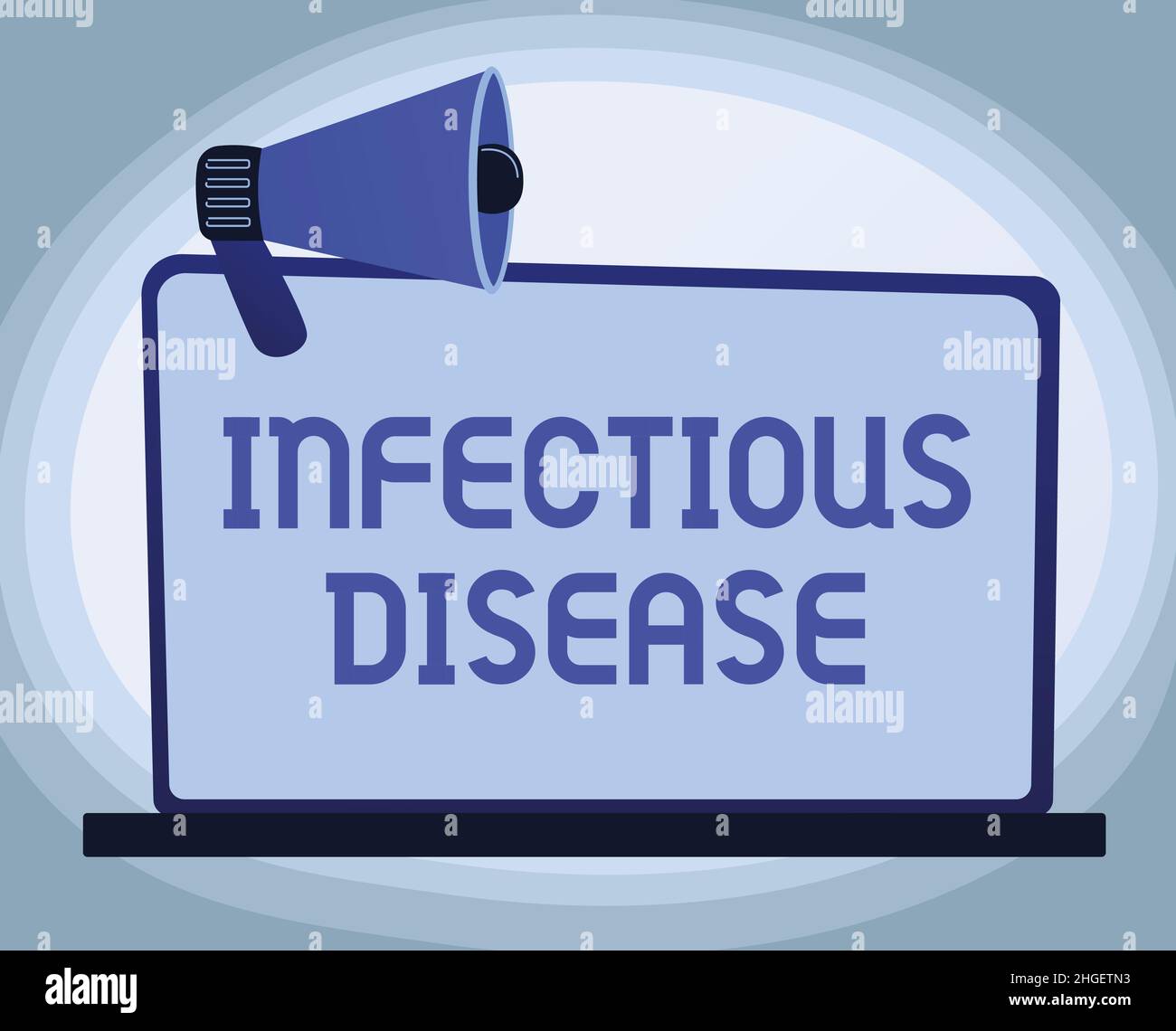 Text caption presenting Infectious Disease, Internet Concept caused by ...