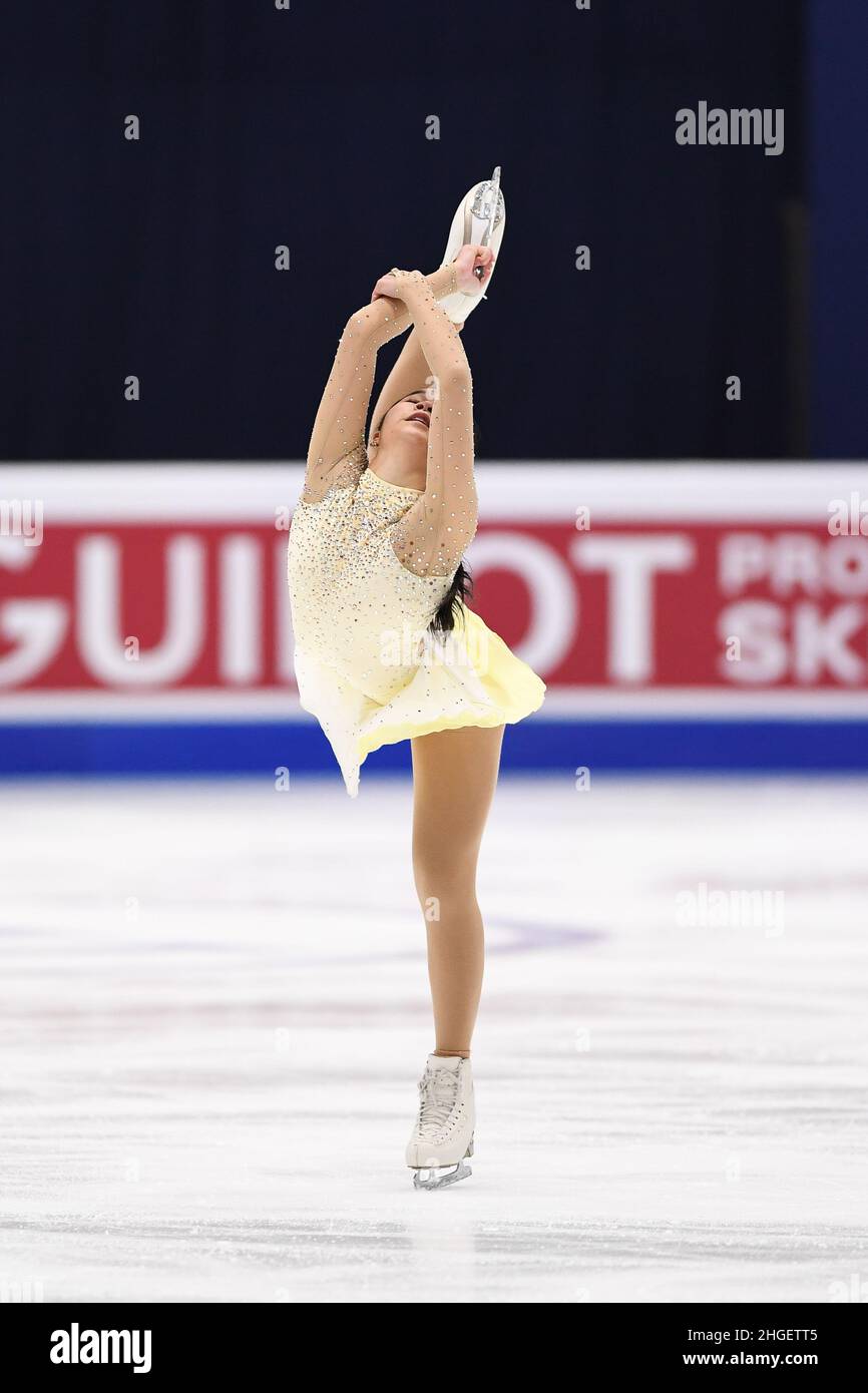 Alison SCHUMACHER (CAN), during Women Short Program, at the ISU Four ...