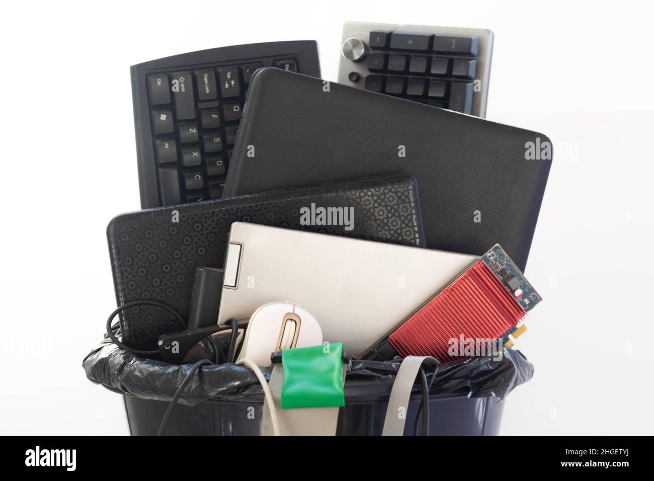 Old metal trash bin isolated hi-res stock photography and images - Alamy