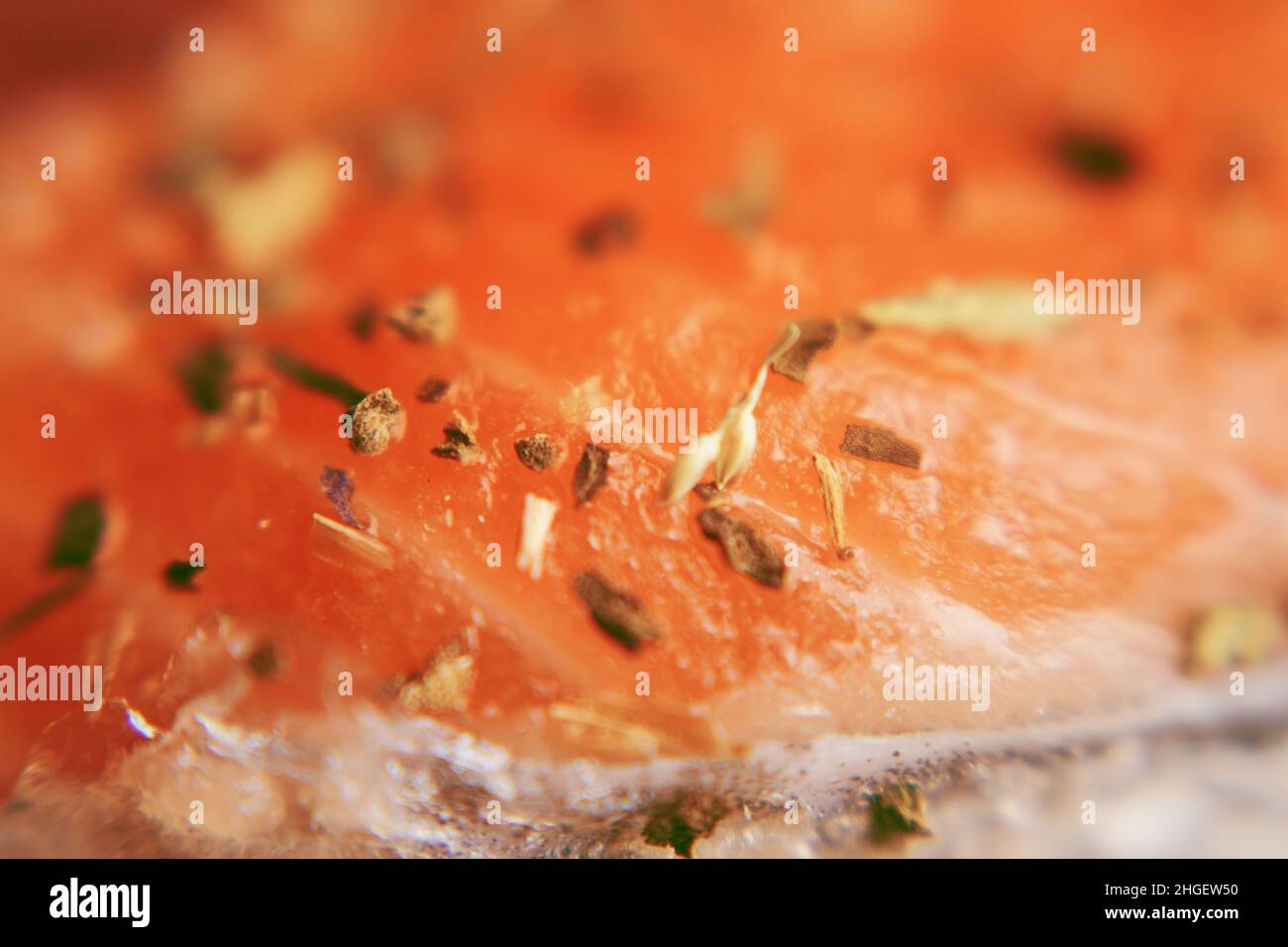 Macro photo of salmon. Fresh red fish, white veins, rich color. Fish ...