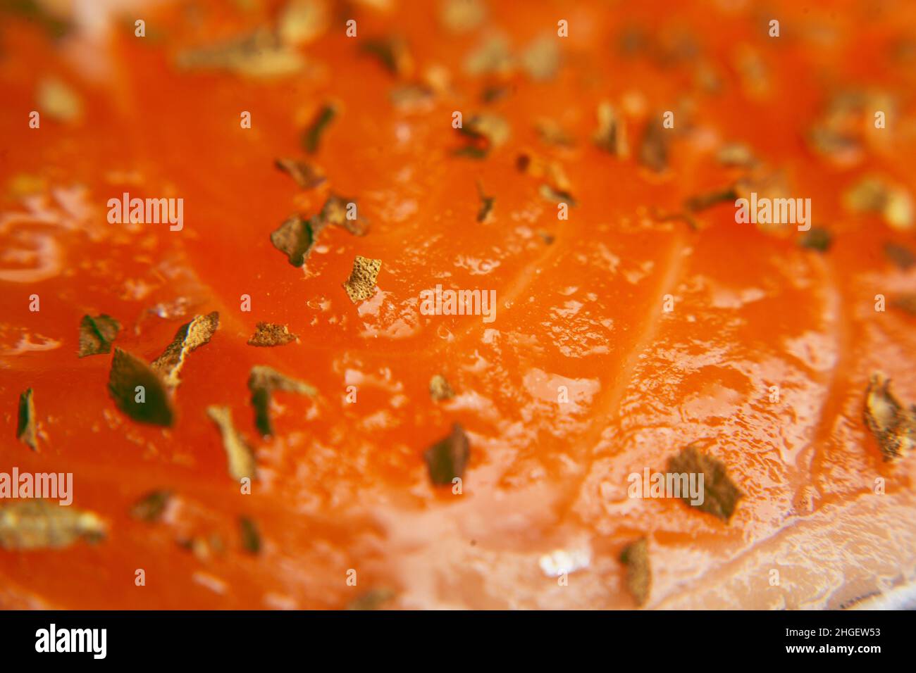 Macro photo of salmon. Fresh red fish, white veins, rich color. Fish ...