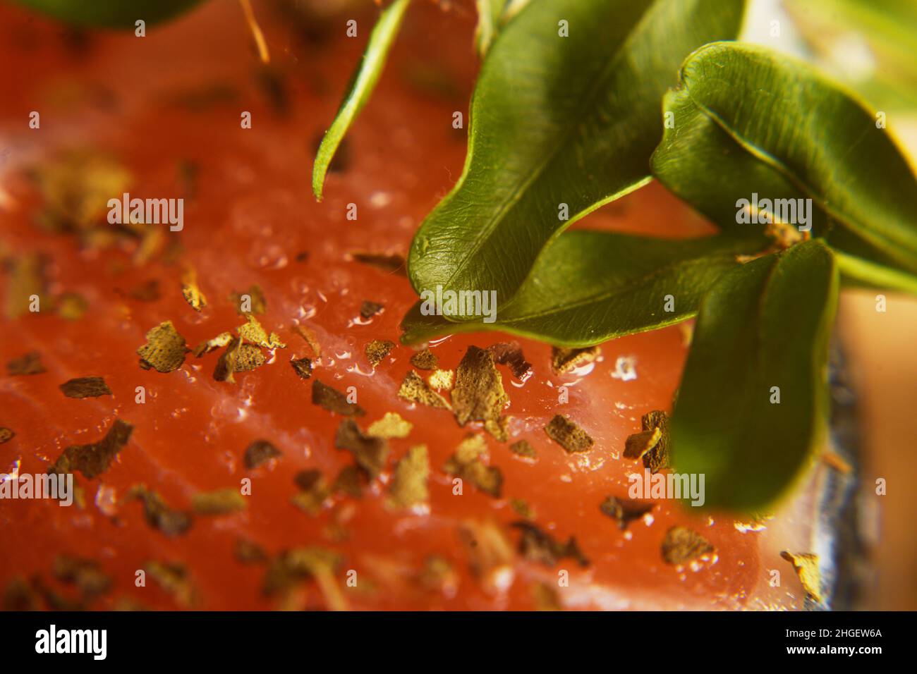 Macro photo of salmon. Fresh red fish, white veins, rich color. Fish ...