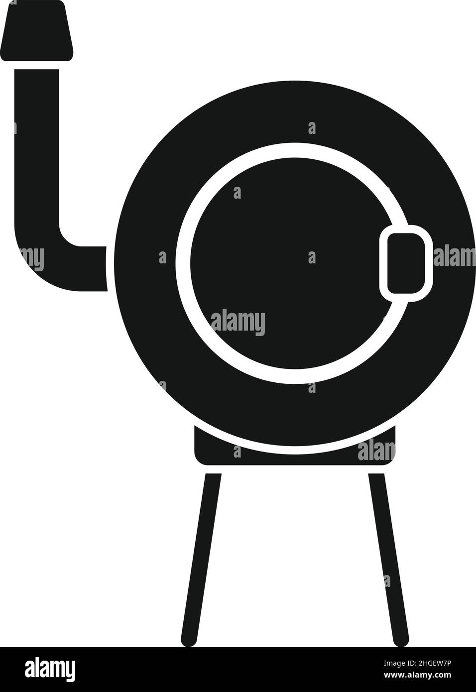 Smokehouse fire icon simple vector. Bbq grill. Meat smoke Stock Vector ...