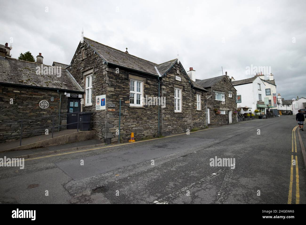hawkshead school built in 1863 hawkshead village lake district, cumbria ...