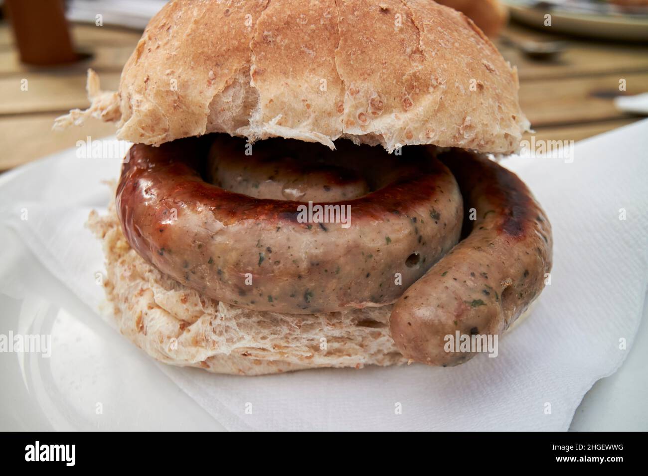 ring cumberland bap in a brown bap breakfast morning traditional ...