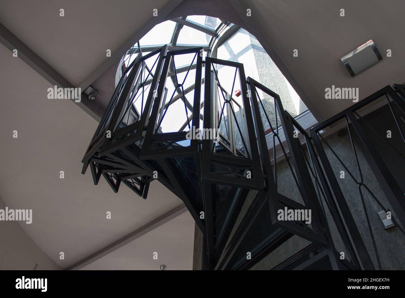Spiral stairs at water tower hi-res stock photography and images - Alamy