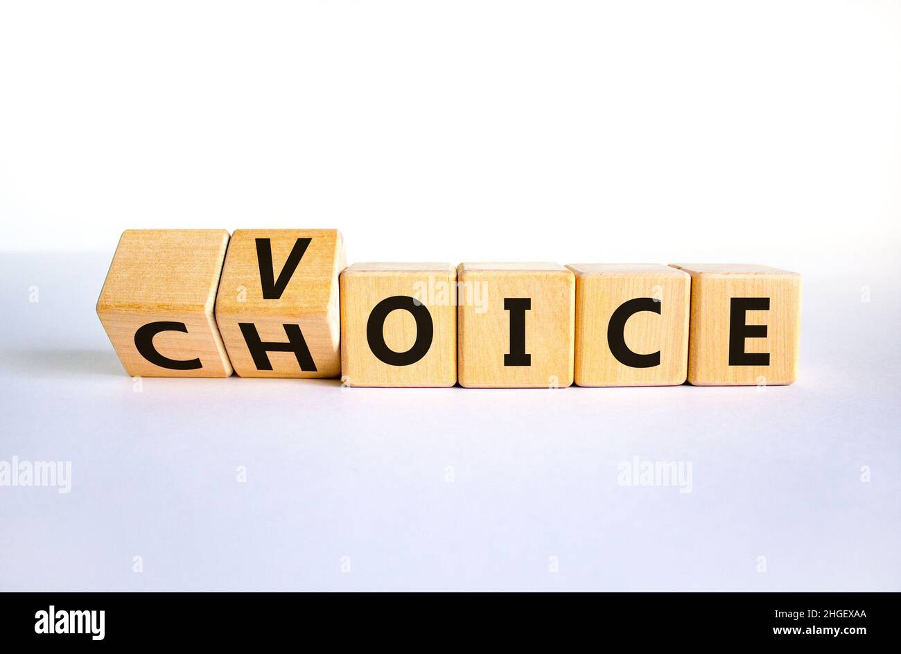 Voice and choice symbol. Turned wooden cubes and changed the concept ...