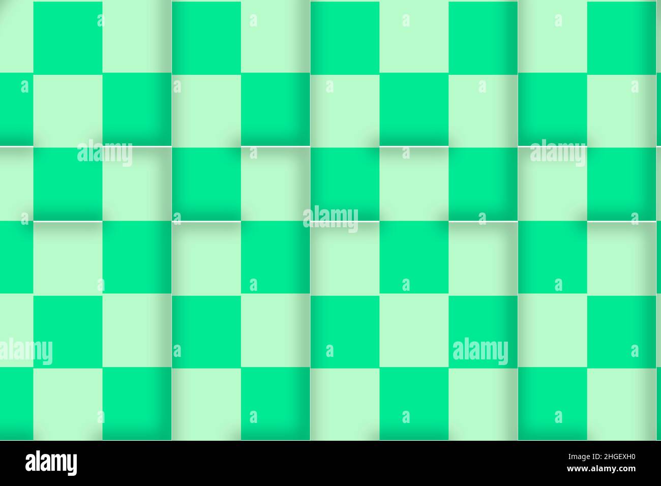 Light green and dark green cells of many colored squares. Abstract ...