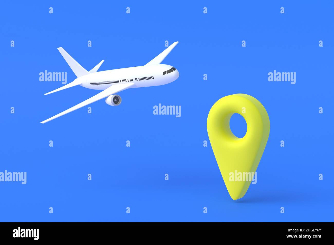 Airplane flight path navigation map hi-res stock photography and images ...