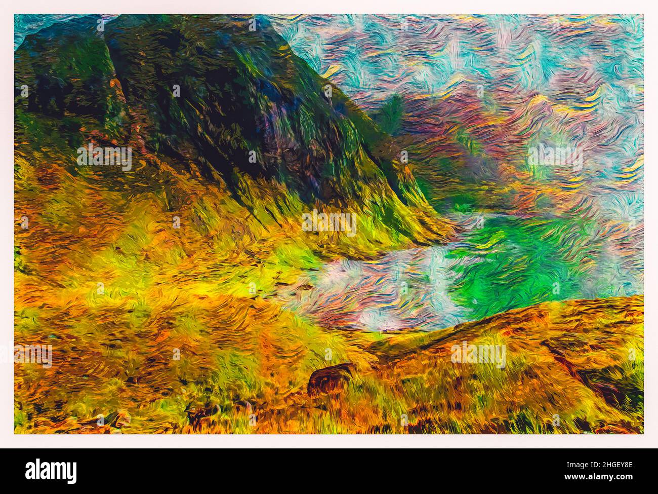 Nature Impressionism Painting Van Gogh Style Stock Photo - Alamy