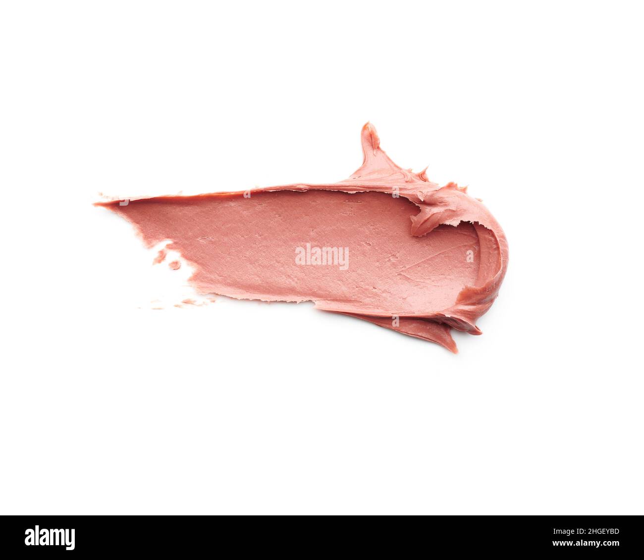 Rich and creamy cosmetic clay texture sample isolated on a white ...