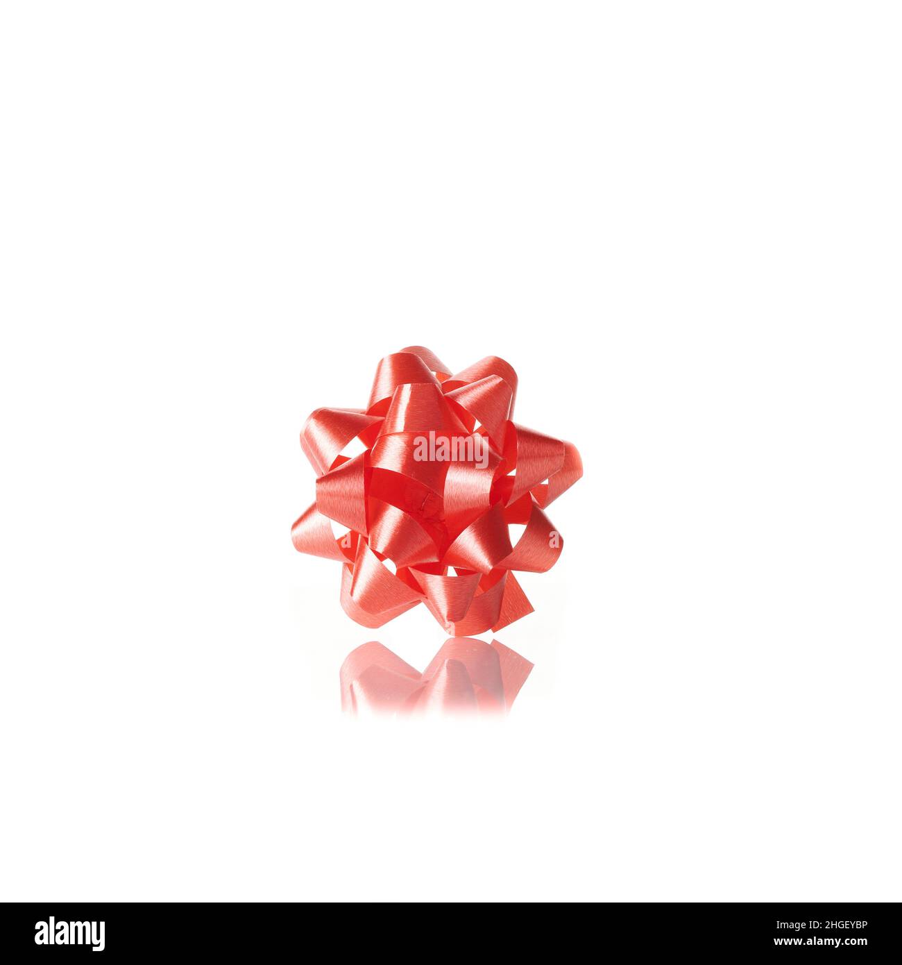 Red bow used for gift wrapping. Isolated on a white background Stock ...