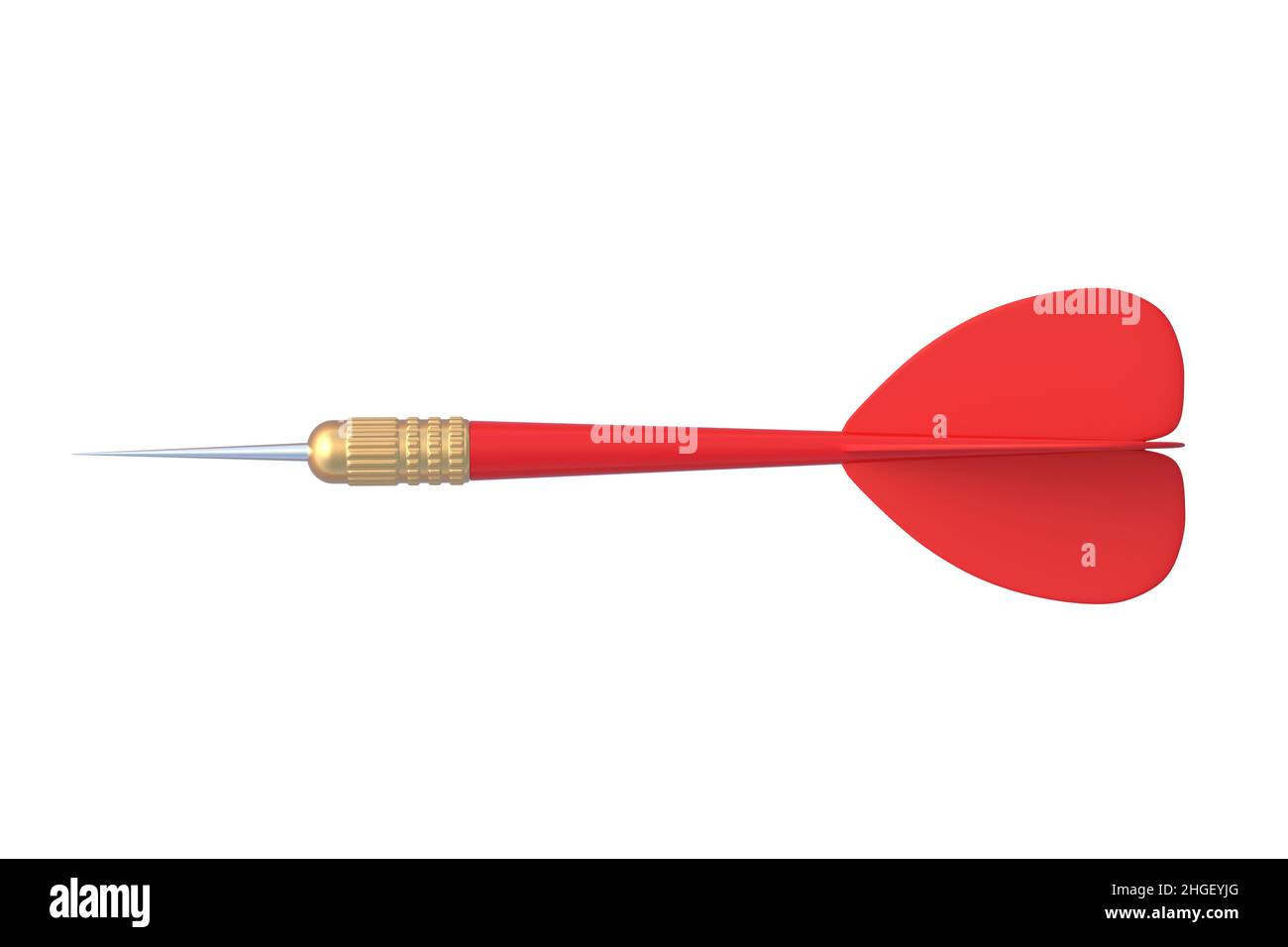 Single dart isolated on white background. 3d render Stock Photo - Alamy