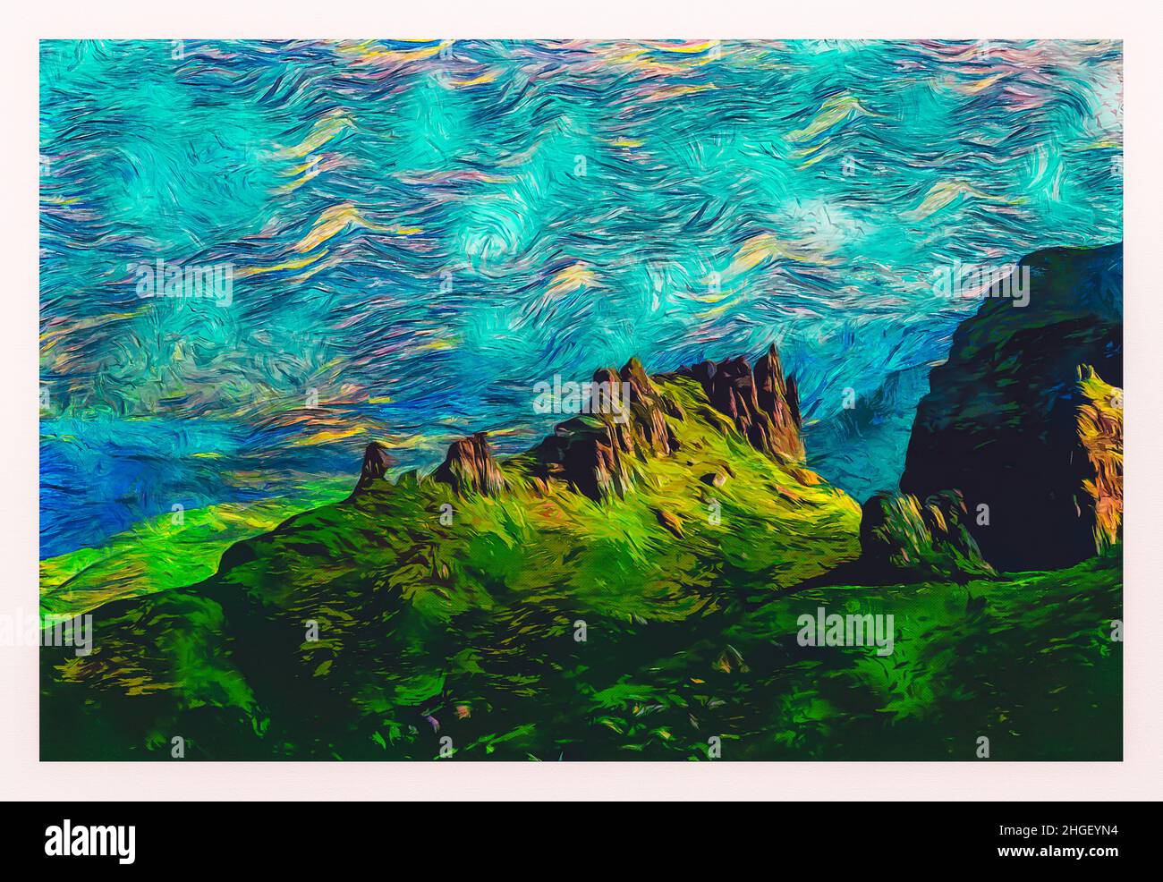Nature Impressionism Painting Van Gogh Style Stock Photo - Alamy