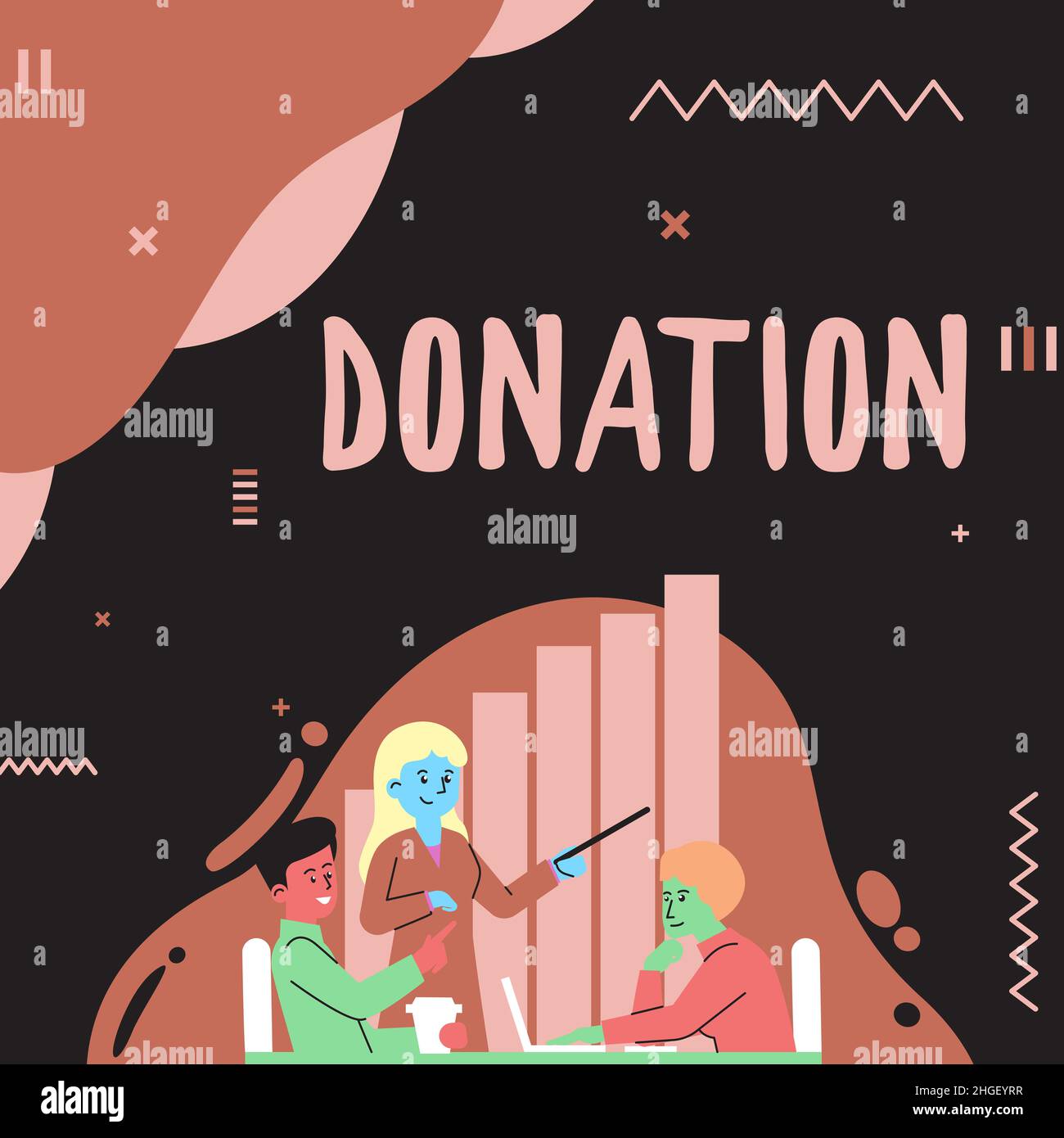 Conceptual caption Donation, Internet Concept something that is given ...
