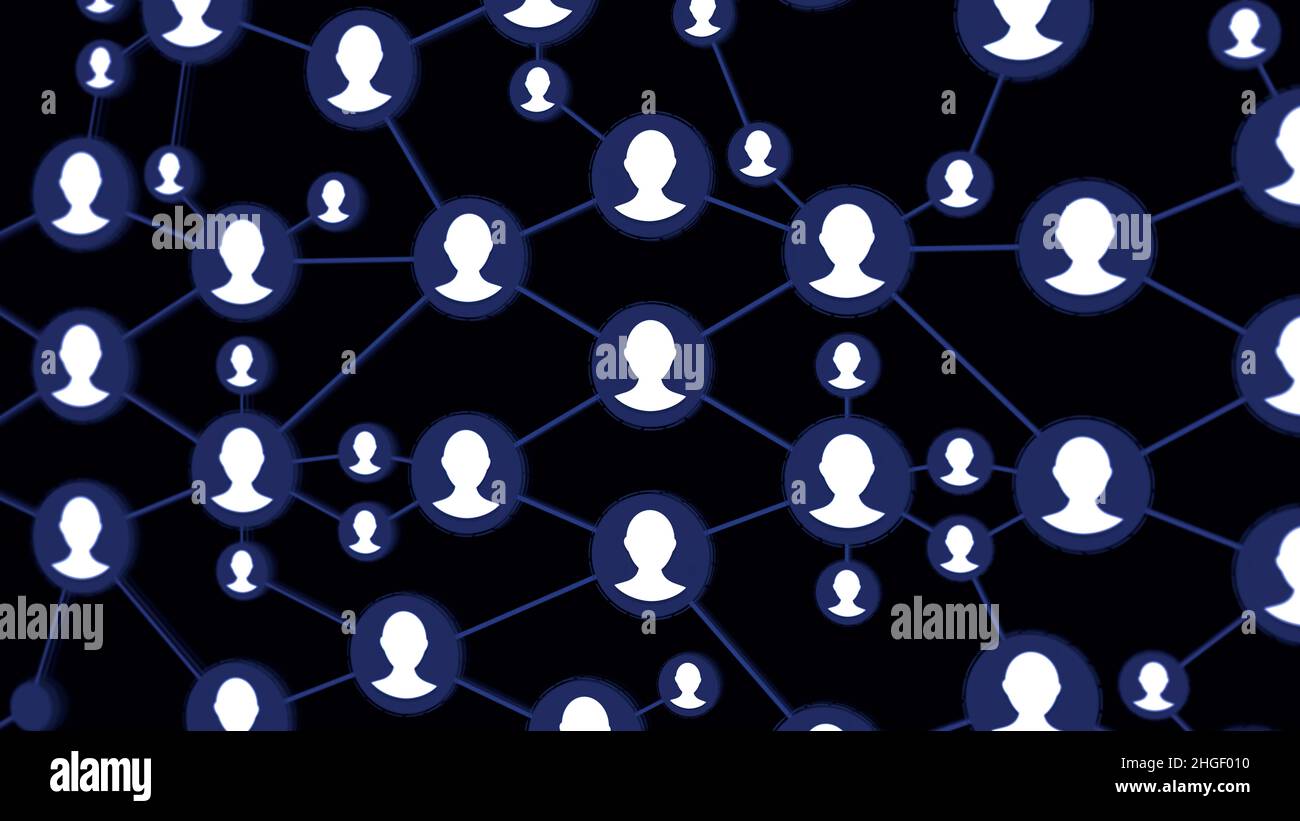 social Network animation for use in presentations, manuals, design, etc ...