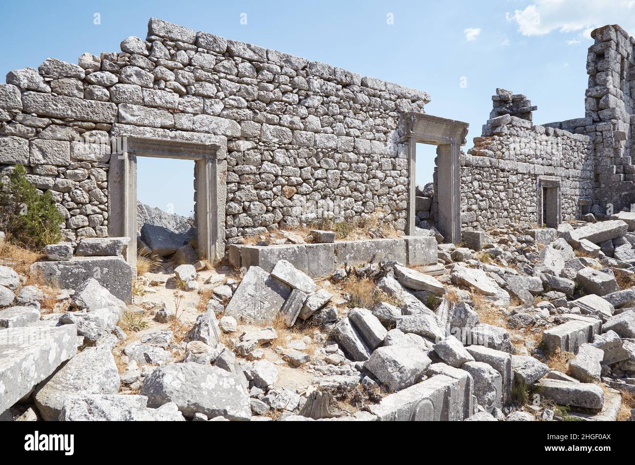 The ruins of Antalya's Termessos Ancient CIty Stock Photo - Alamy