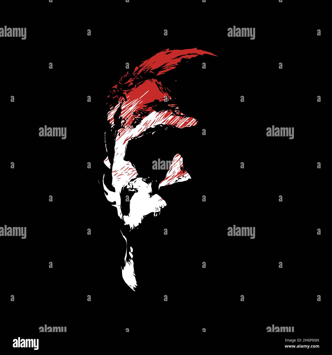 Silhouette guy on dark Stock Vector Images - Alamy