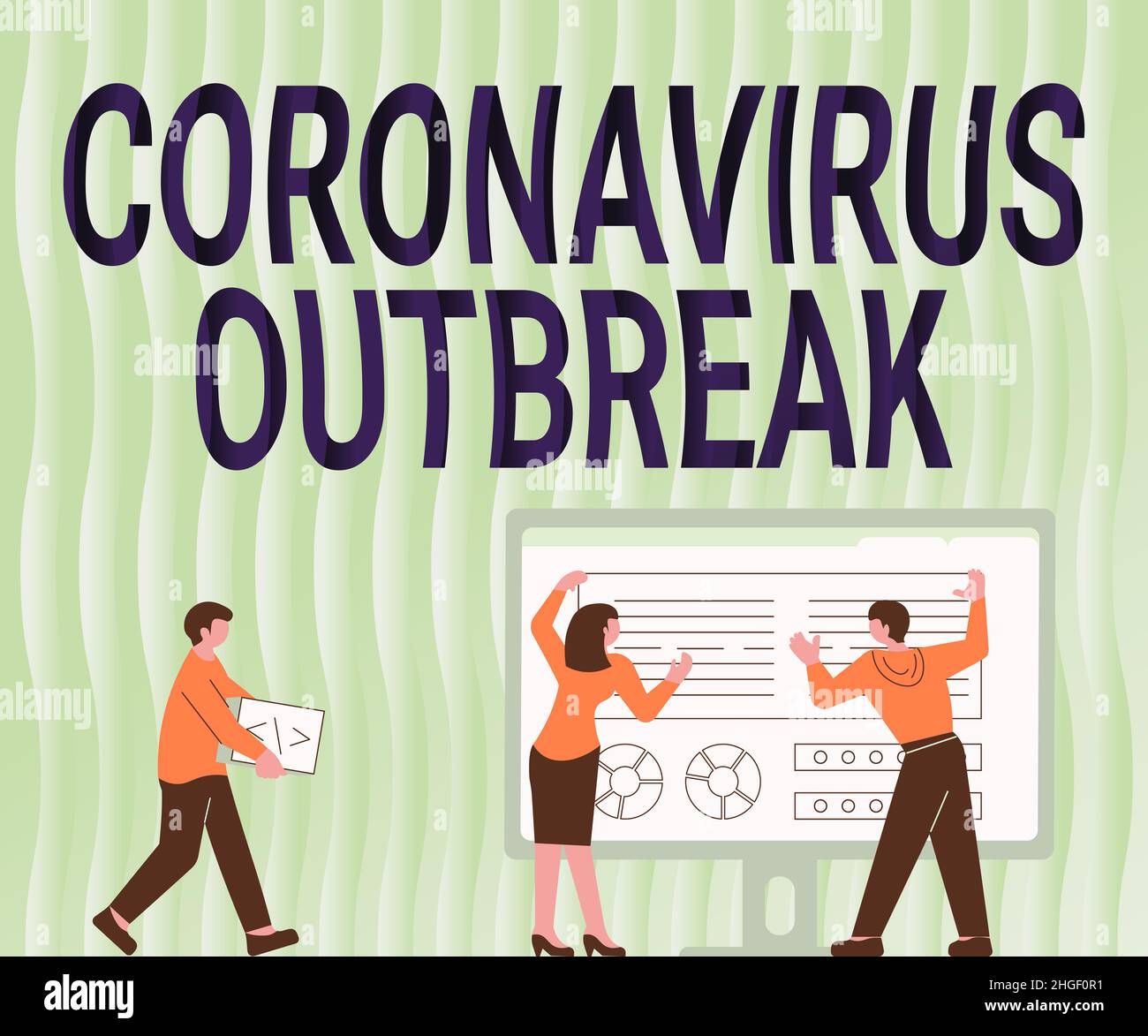 Hand writing sign Coronavirus Outbreak, Business idea infectious ...