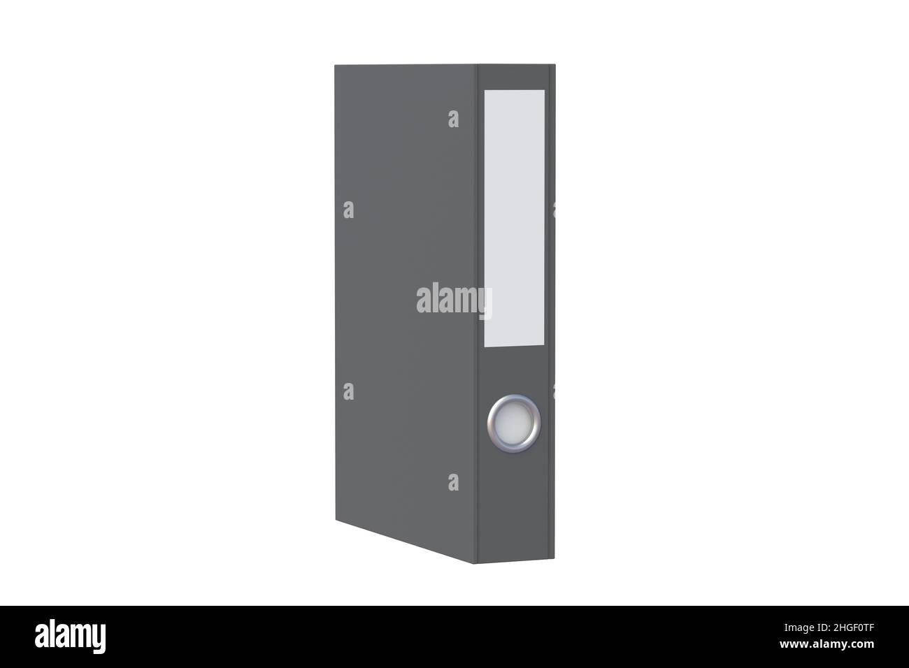 Binder file folder of black color isolated on white background. 3d ...