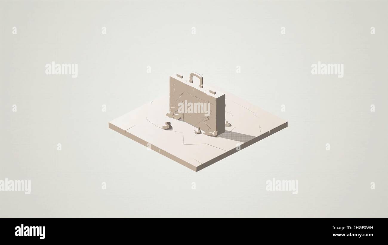 Cartoon animation of the locking mechanism appearing from the stone ...