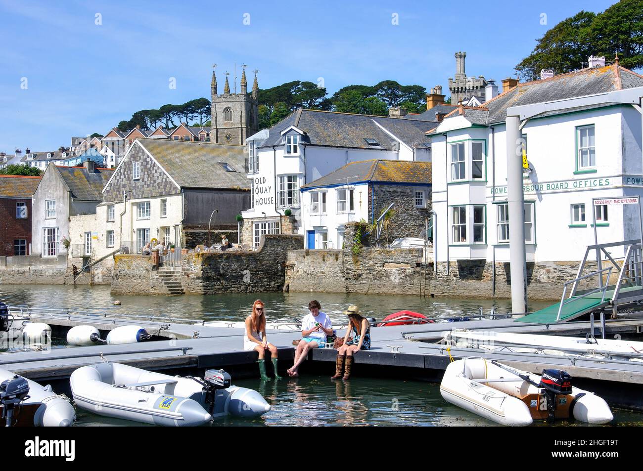 Harbour view, Fowey, Cornwall, England, United Kingdom Stock Photo - Alamy