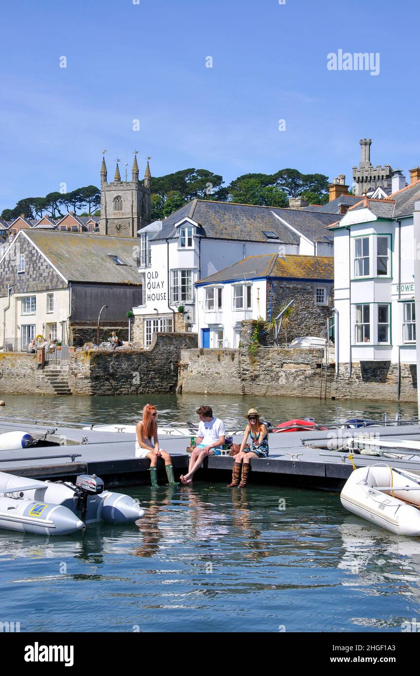 Harbour view, Fowey, Cornwall, England, United Kingdom Stock Photo - Alamy