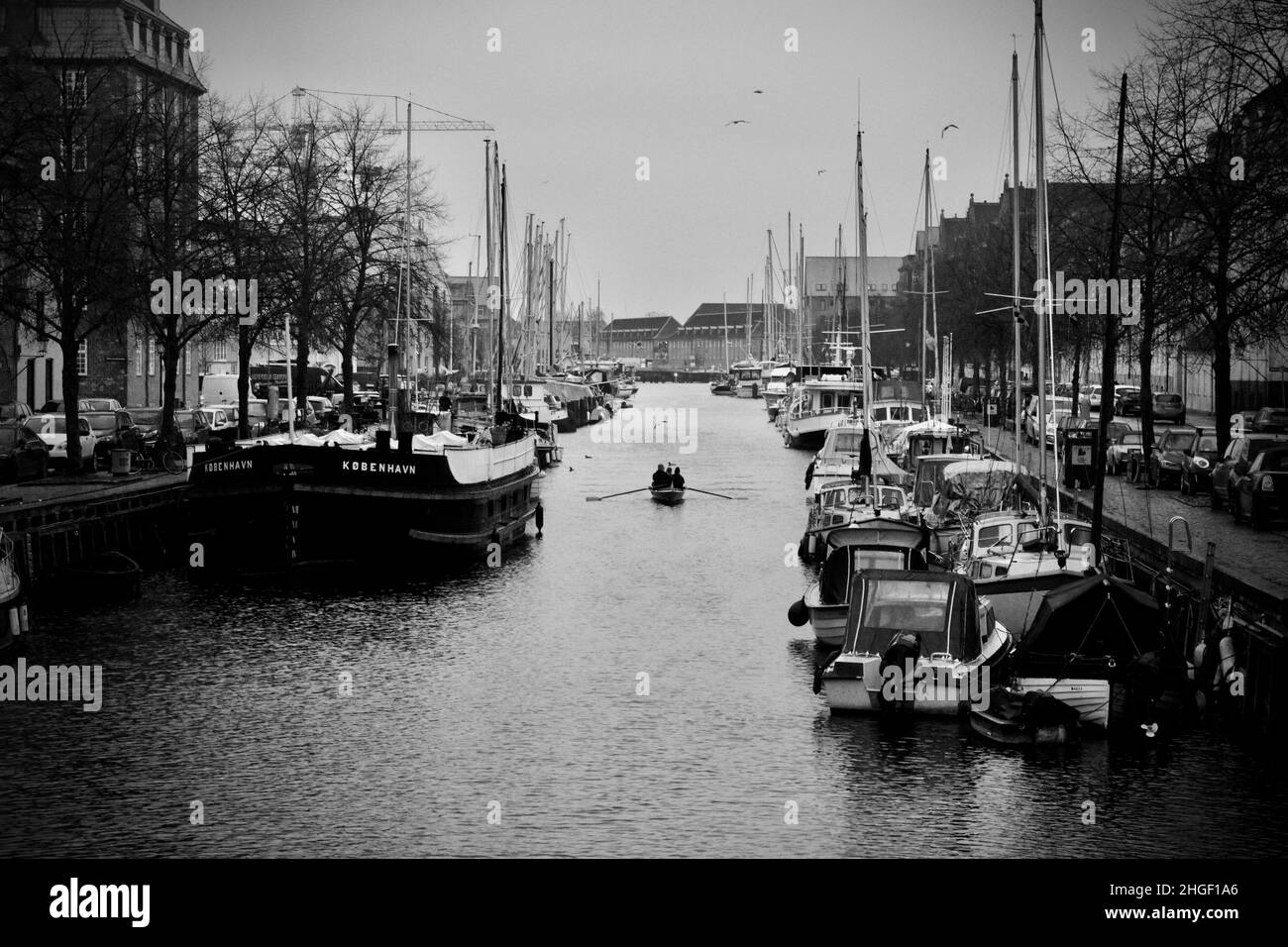 Boats copenhagen Black and White Stock Photos & Images - Alamy