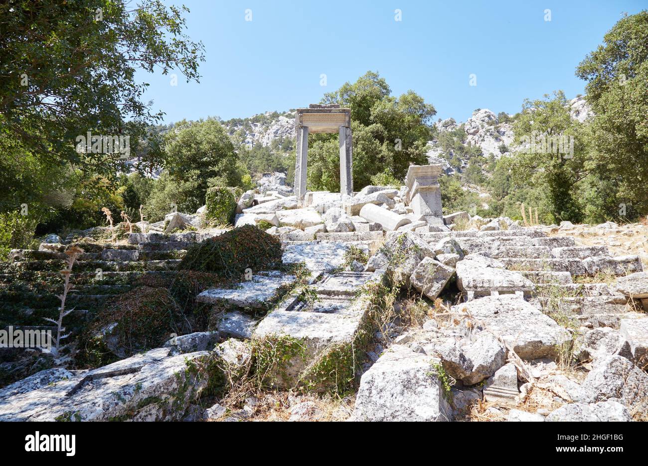 Hadrian's Temple at Termessos Ancient City Stock Photo - Alamy