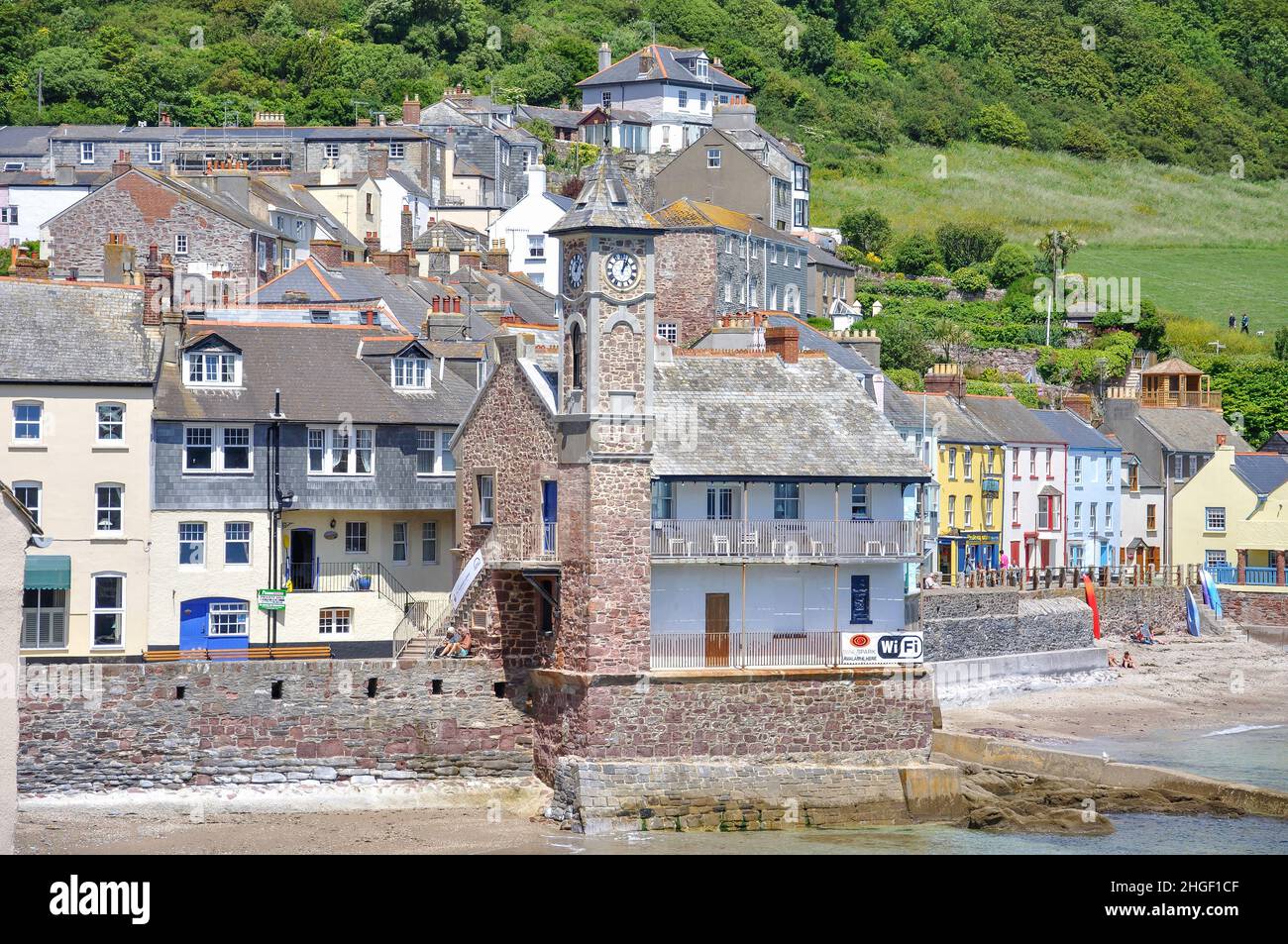 Beach and harbour view, Kingsand, Cornwall, England, United Kingdom ...