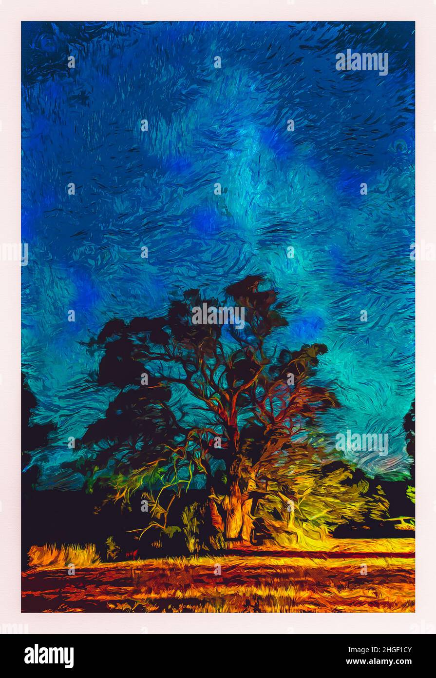 Nature Impressionism Painting Van Gogh Style Stock Photo - Alamy