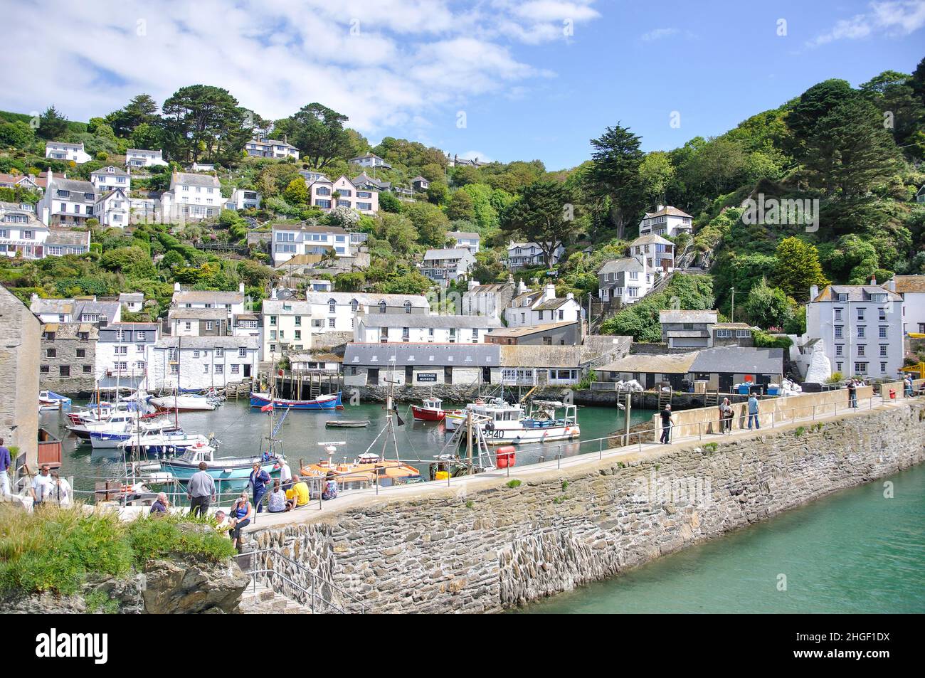 Harbour view, Polperro, Cornwall, England, United Kingdom Stock Photo ...